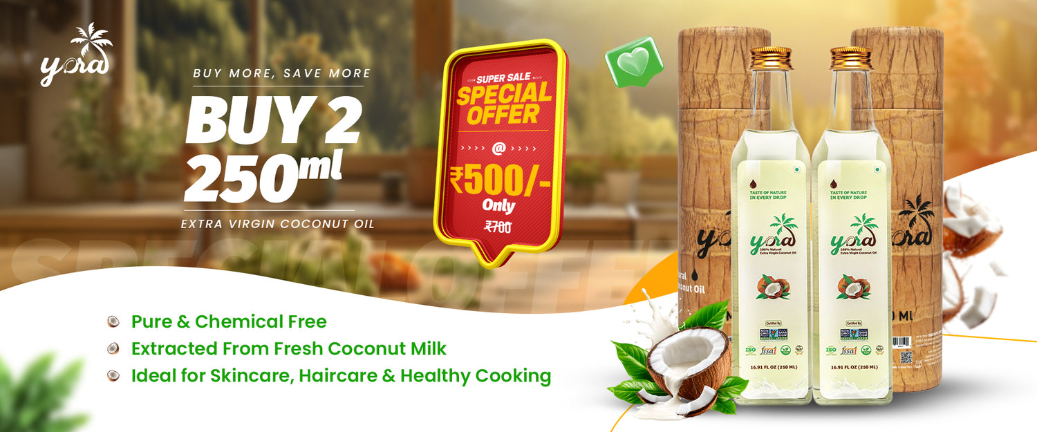 YORA - Extra virgin coconut oil - sesame oil - Groundnut oil